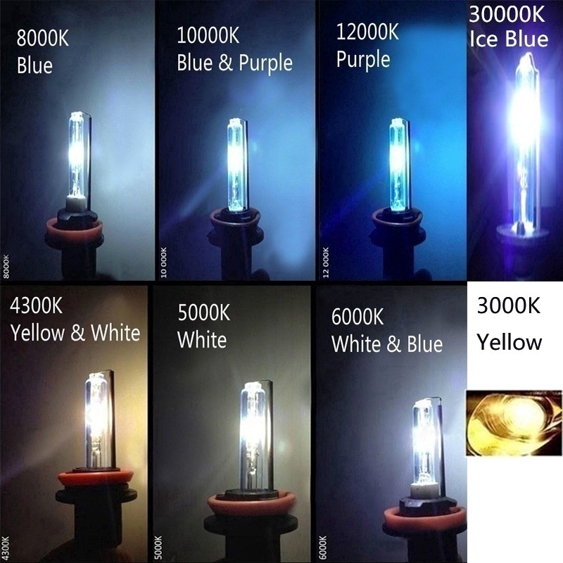 หลอดไฟซีนอน 55W Hid H7 H11 9005 9006 H4 ลำแสงสูง-ต่ำ 5000K 8000K 10000K ...