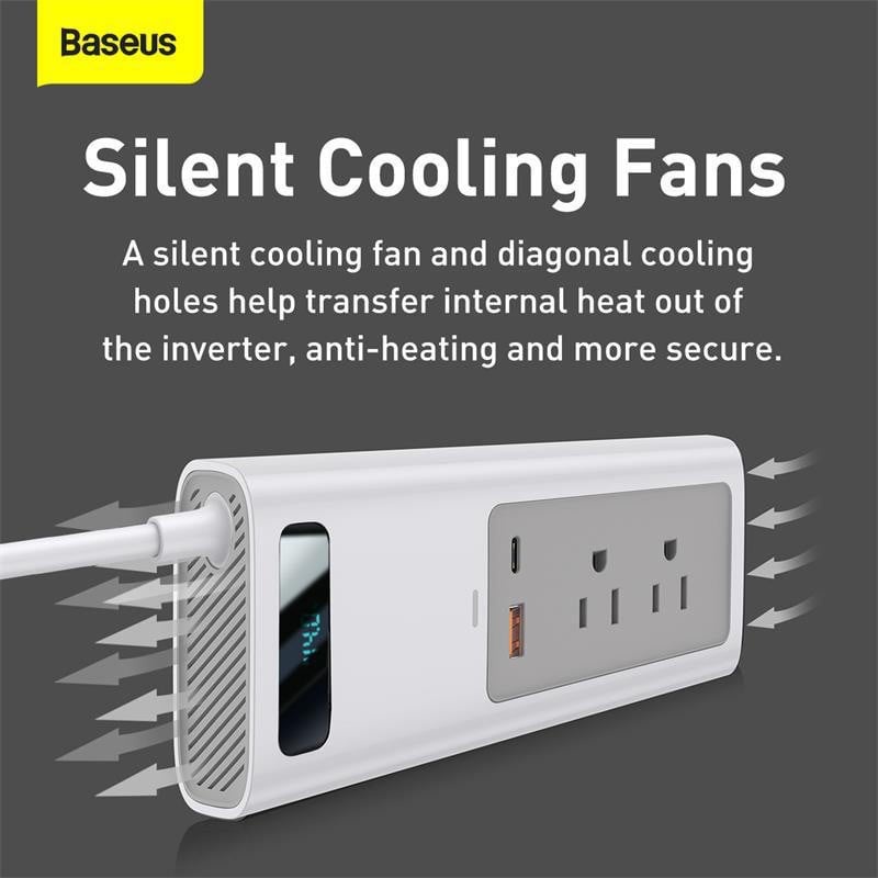 Baseus 150W Car Power Inverter DC 12V to AC 110V กับ 12V to AC 220V ...