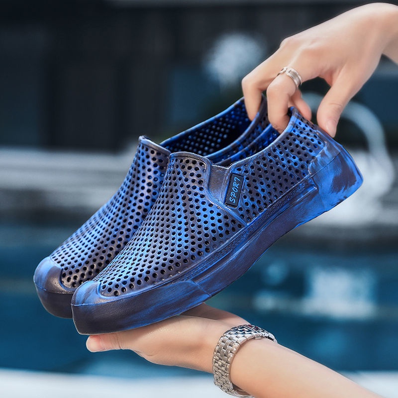 ☄ Waterproof rain boots men s fashion fishing shoes outdoor creek ...