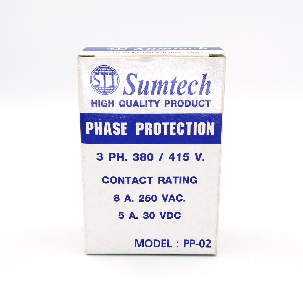 เฟสโปรเทคช SUMTECH 3 เฟส รุ่น PP-02 โปรเทคชั่นรีเลย์ ตัวป้องกันไฟสลับเฟส ป้องกันแรงดันเกิด-กันไฟ ...