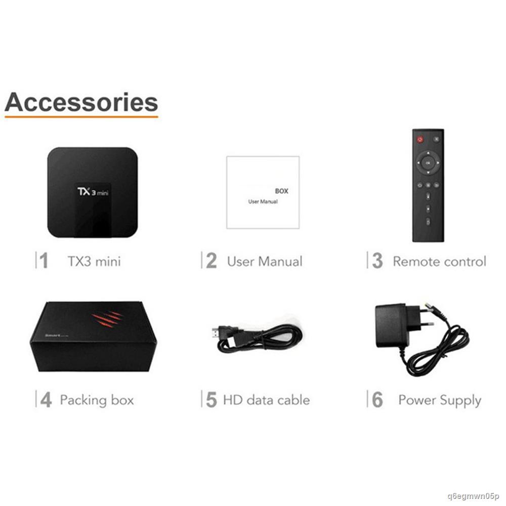 โทรทัศน์ TX3 Mini Smart TV Box Android 11.1 Amlogic S905W 2GB 16GB 4K H.265 2.4G Wifi Media ...