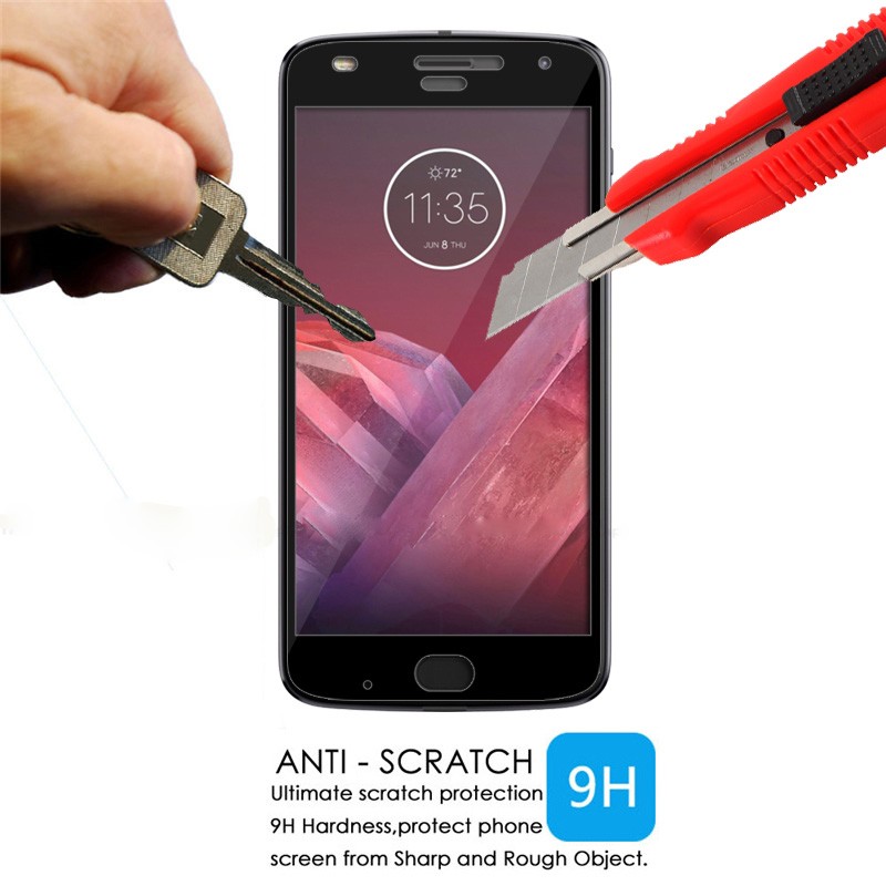 2Pcs for Moto Z2 Play/Z3 Play Full Cover Tempered Glass Screen ...