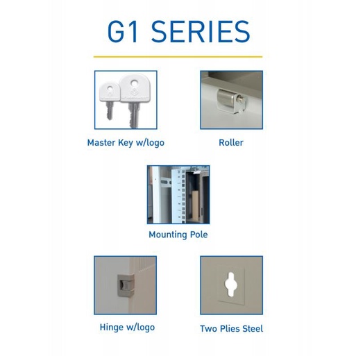 ตู้แร็ค GERMANY (G1-60609) 19 GERMANํY Wall Rack G1-60609 ขนาด 9U กว้าง 60cm ลึก 60cm (60 x 60 x ...