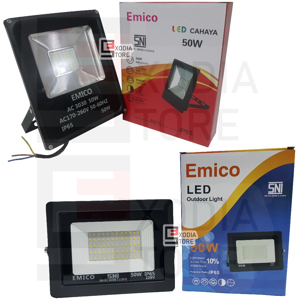 Emico SMD ไฟ LED Floodlight 50 วัตต์ SNI IP65 ฟลัดไลท์สําหรับเวที ...