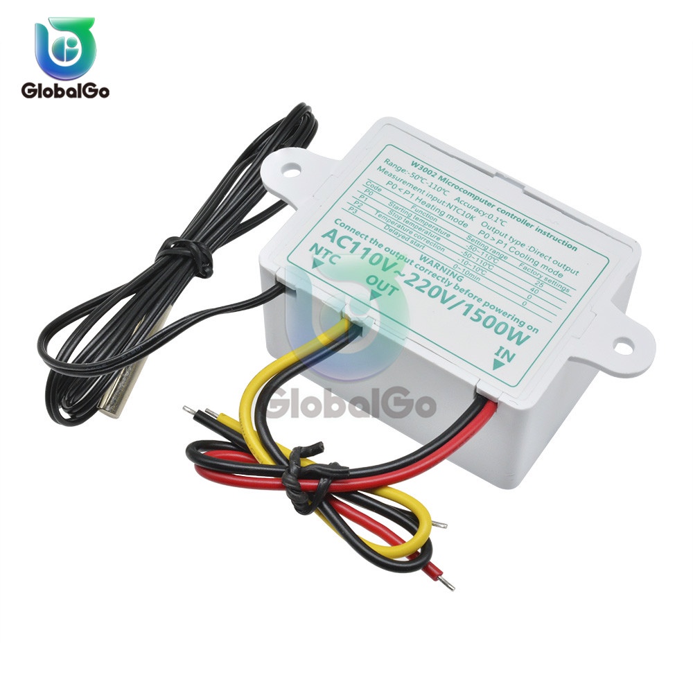 12V 24V 110V 220V Professional W3002 Digital LED Temperature Controller 10A Thermostat Regulator ...