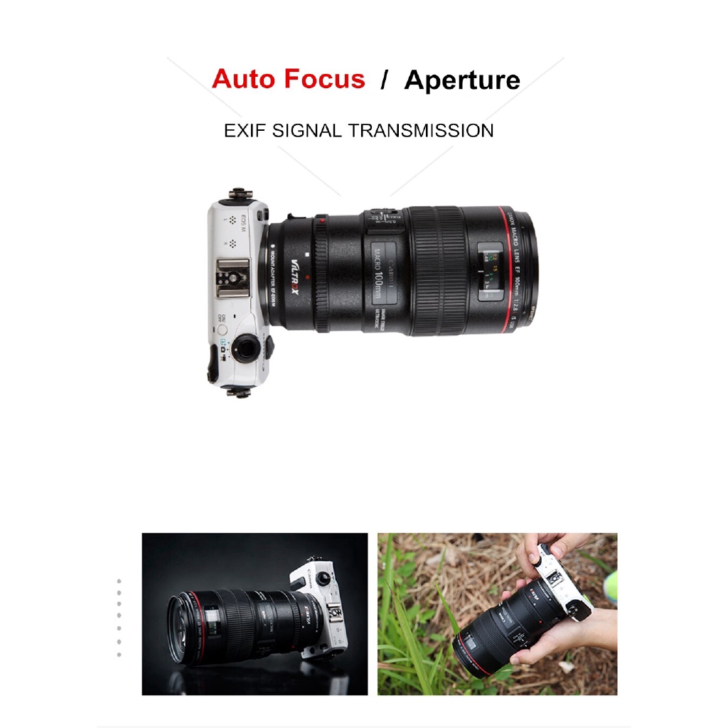 Viltrox EF-EOSM อะแดปเตอร์อิเล็กทรอนิกส์ออโต้โฟกัสเลนส์สำหรับ Canon EOS EF EF-S เลนส์ EOS EF-M ...