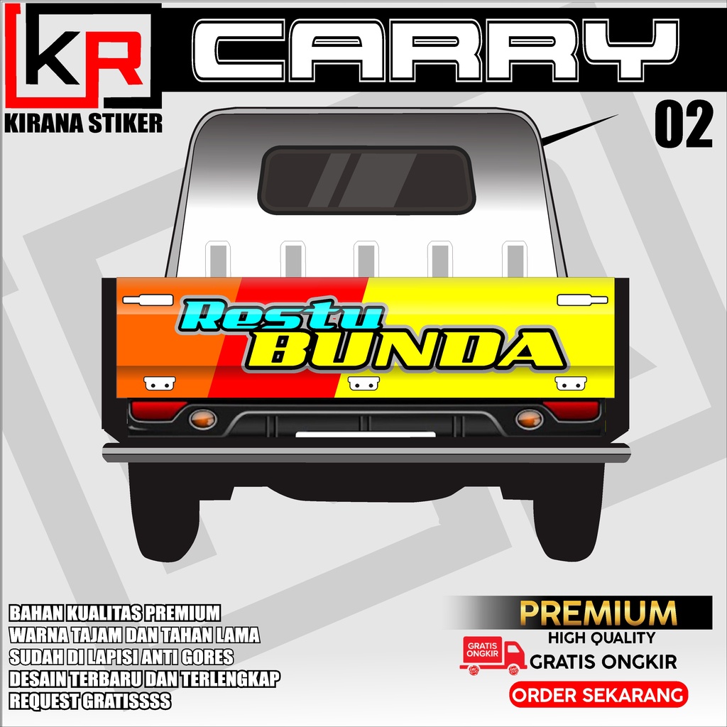 สติกเกอร์ ลาย CARRY PICK UP / สติกเกอร์ด้านหลัง CARRY / DECAL STICKER ...