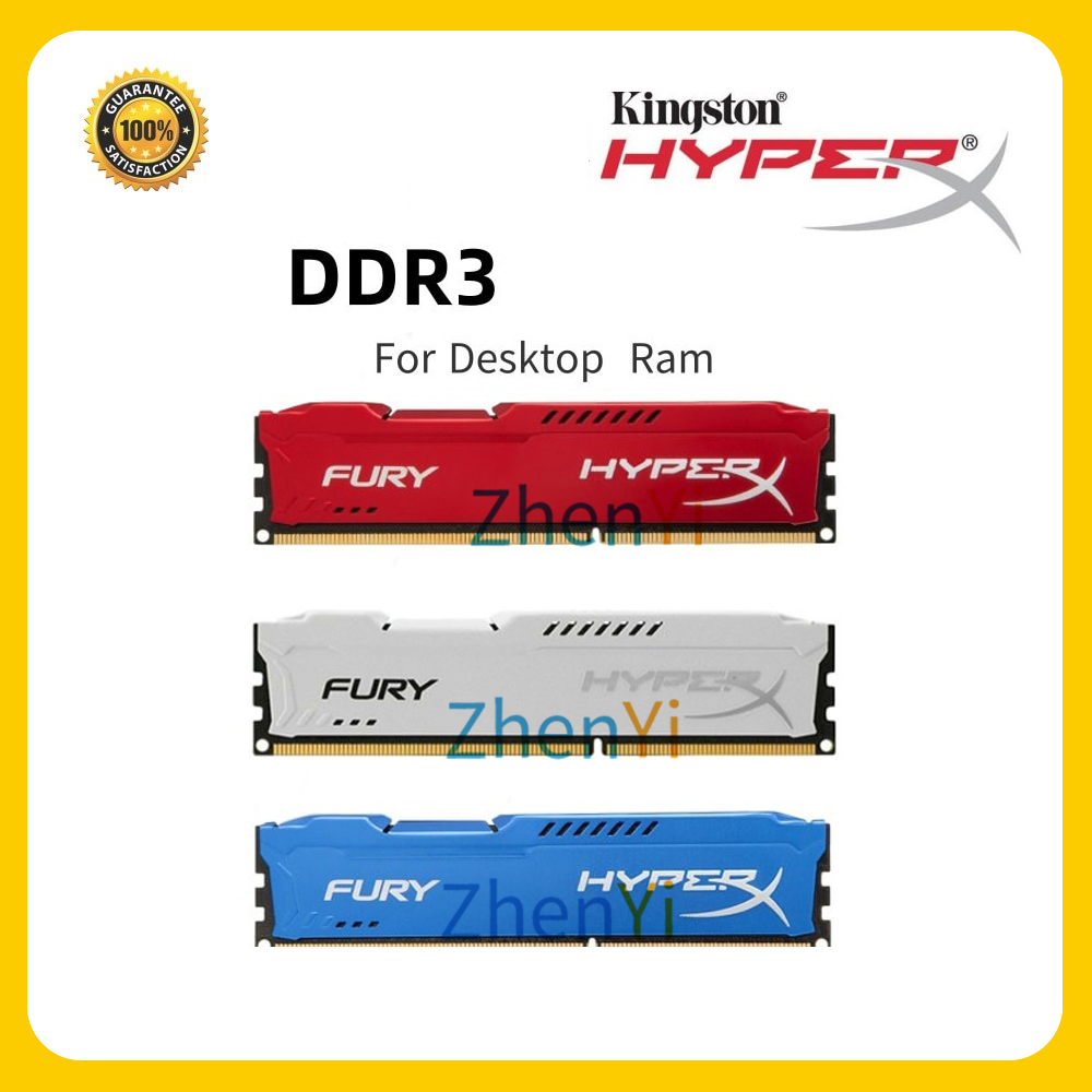 ชิ้นส่วนอะไหล่ Kingston Hyperx Fury 4Gb 8Gb Ddr3 1600 Mhz 1866 Mhz 1333 Mhz 240 Pin 1 . 5 V Dimm ...