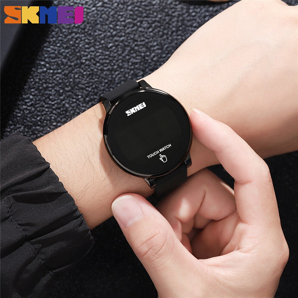 SKMEI Touch Screen LED Light Display Date Time Men Digital Watches 3bar ...