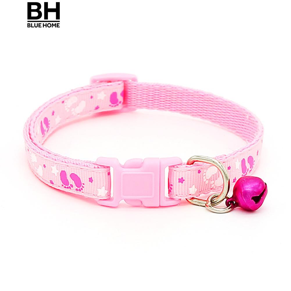 CODแฟชั่นน่ารักรูปแบบ Paws Pet Puppy Collars กับกระดิ่งสำหรับสุนัขขนาด ...