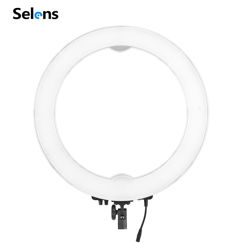 Selens 18 inch LED Ring Light 55W Adjustable Color Temperature 3200K-5500K 480led With Stand ...
