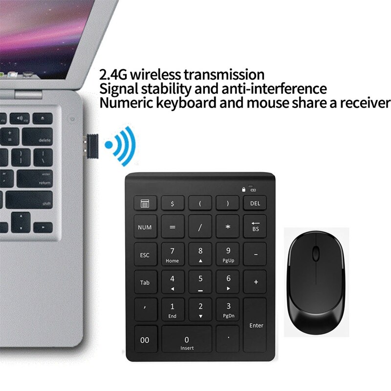 Jelly Comb 2.4G Wireless Mini Digital Keyboard USB Number Numeric ...