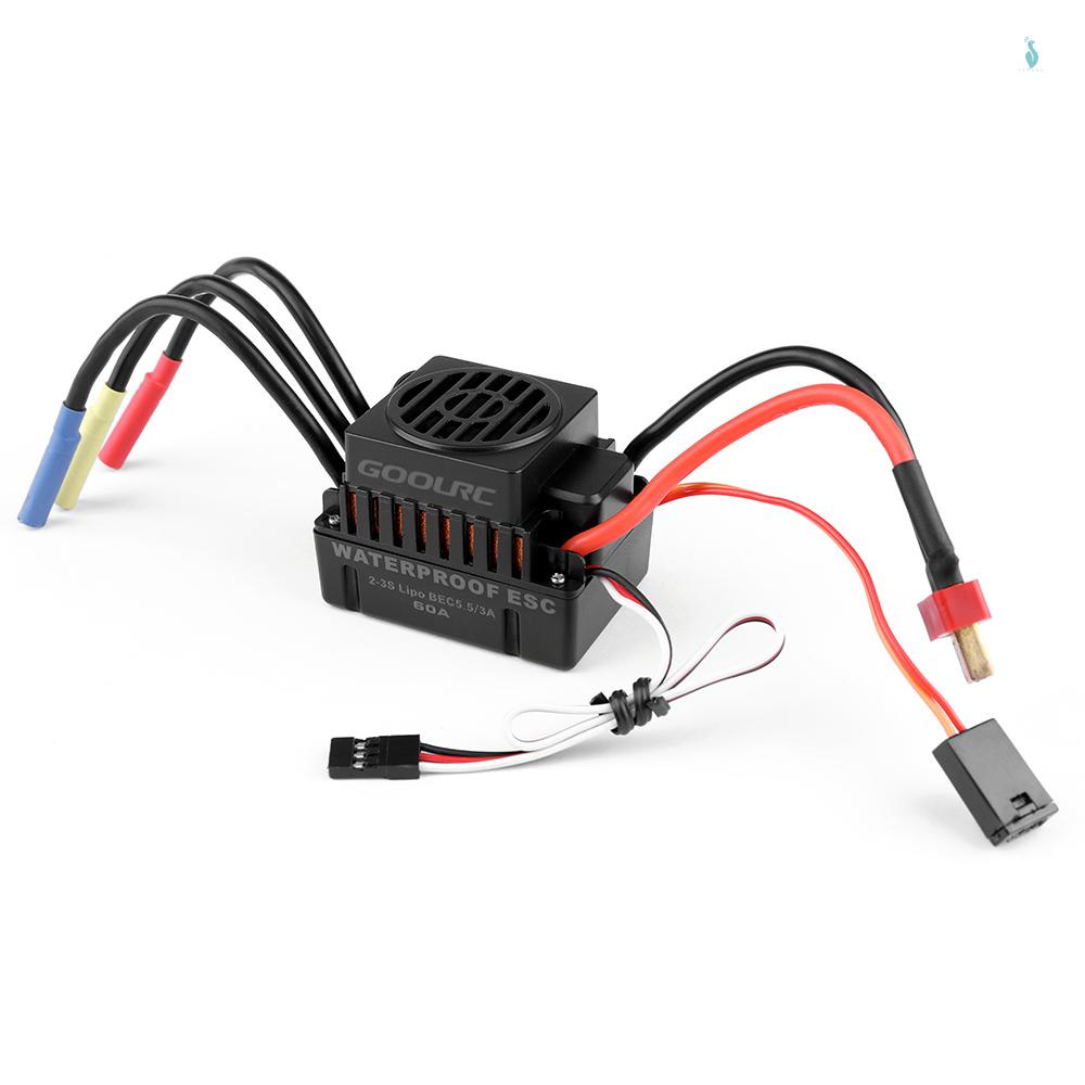 sprcmyGoolRC Waterproof 60A Brushless ESC Electric Speed Controller ...