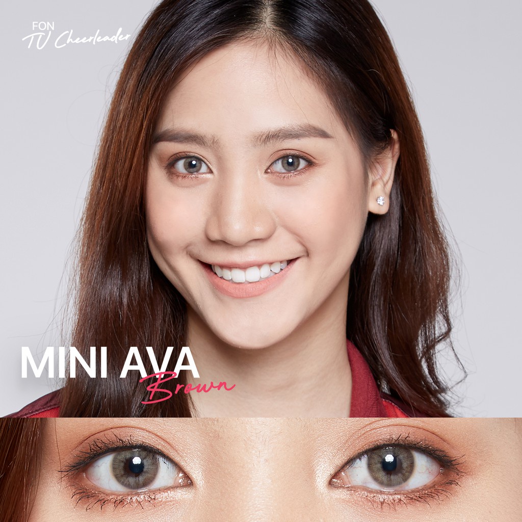 บิ๊กอาย คอนแทคเลนส์ รุ่น Mini Ava brown ยี่ห้อ Kitty Kawaii สายตา -4.75 พร้อมส่ง - fierce ...