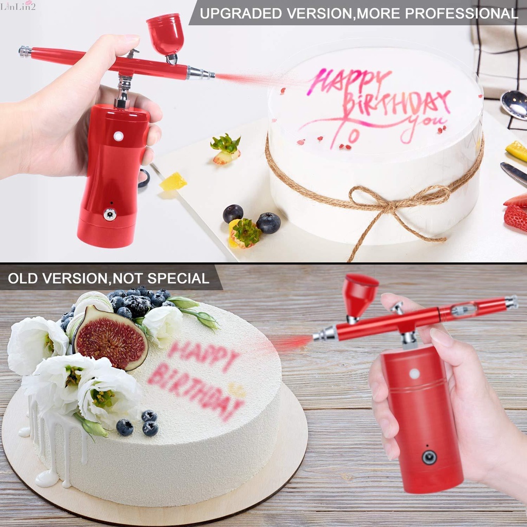 Auto Airbrush Kit Rechargeable Handheld Dual-Action Mini Air Compressor ...