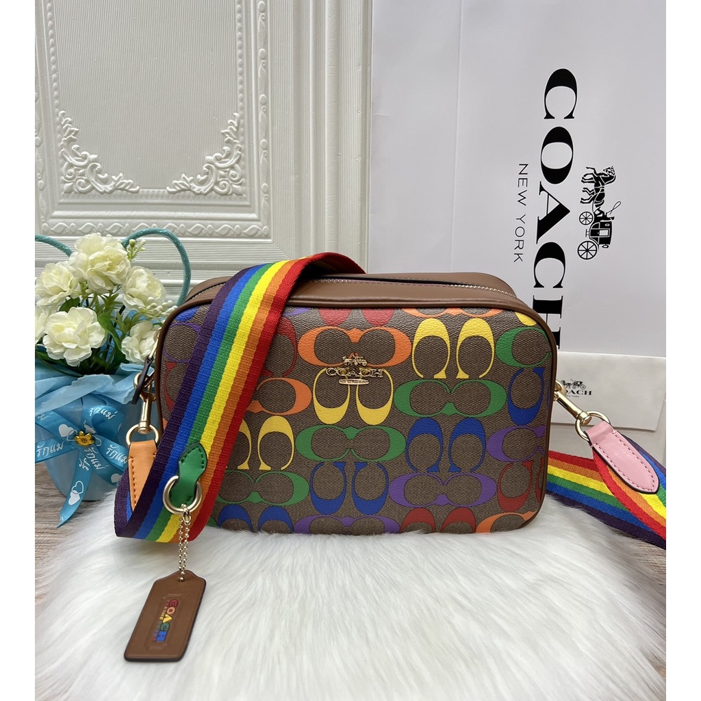 (ส่งฟรีEMS)Coach Jes 20 rainbow สะพายครอสบอดี้ - missis19store - ThaiPick