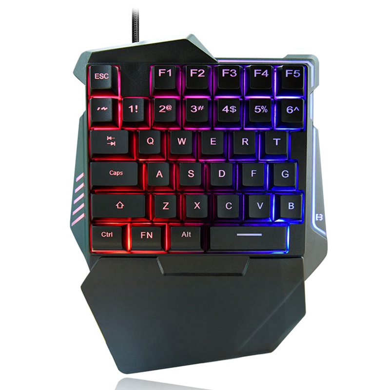 แป้นพิมพ์：G30 1.6m Wired Gaming Keyad with LED Backlight 35 Keys ...