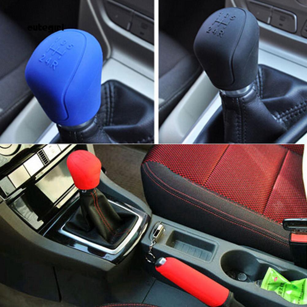 CUTE_Car Styling Handbrake Grips Interior Shift Collar Silicone Gear ...