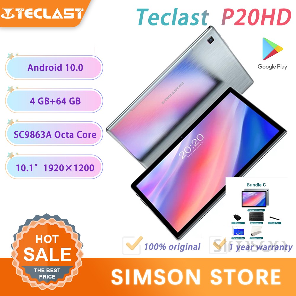 จัดส่งวันเดียวกัน 】Teclast P20HD 10.1 "แท็บเล็ต Octa Core Android 10 ...