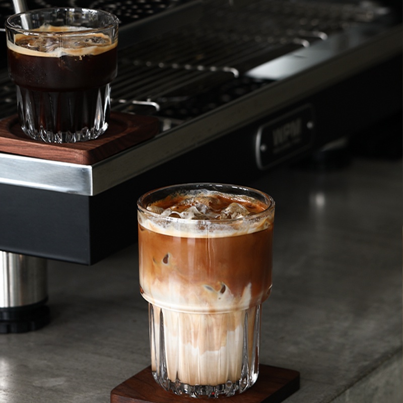 ถ้วยกาแฟสีขาวแบน Furui แก้วกาแฟสีขาวน้ำแข็ง ถ้วยอเมริกัน ถ้วยชงเย็น มอค ...