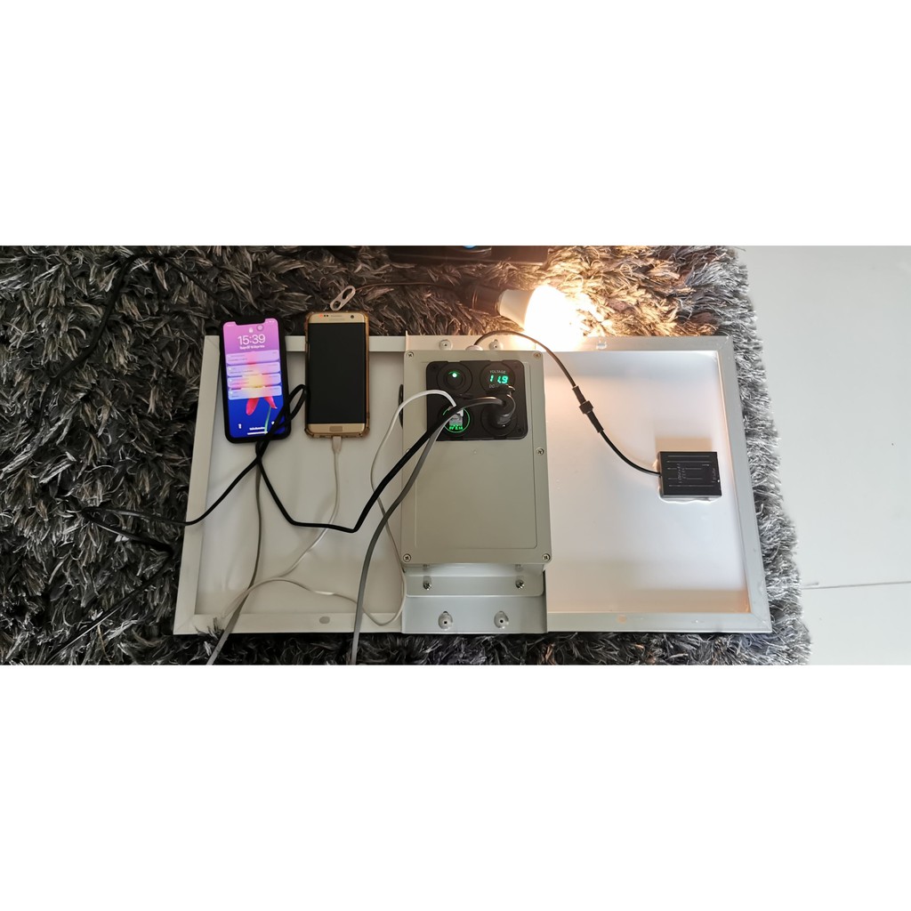 Power Box Camping Solar Cell ชุดแบตเตอรี่พกพาโซล่าเซลล์ 12V 10Ah หรือ ...