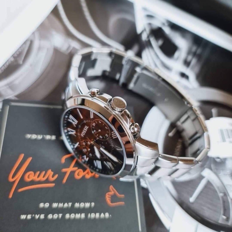 นาฬิกา Fossil Grant Chronograph Stainless Steel Watch FS5628 ของแท้ ...
