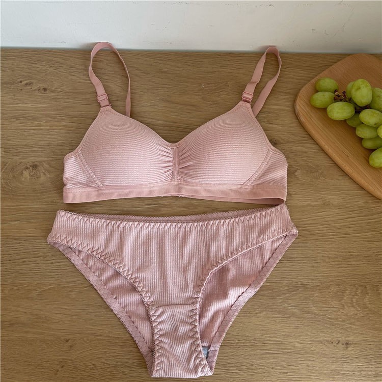 Underwear No Steel Ring Bra Seamless Adjustable Small Chest Gathering ...