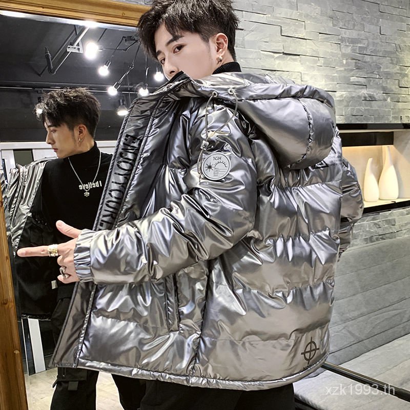 Winter Cotton-Padded Coat Men's Korean-Style Short Glossy All-Matching ...