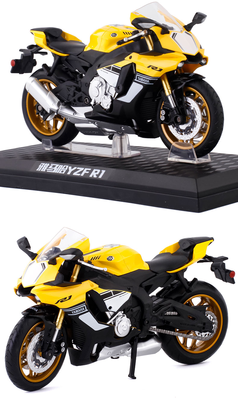 1:12 Diecast Motorcycle Model Toy Yamaha YZF R1 Sort Bike For Kids Toy ...