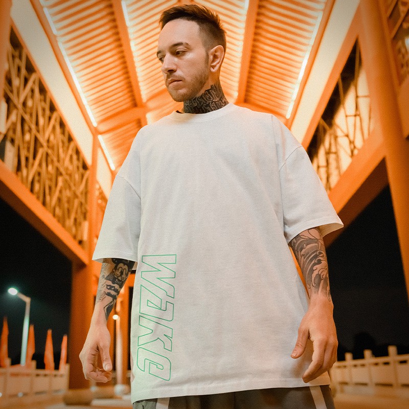 (Size S-8XL)Trend English Short cotton T shirt men and women summer Easy shirt Fashion street ...