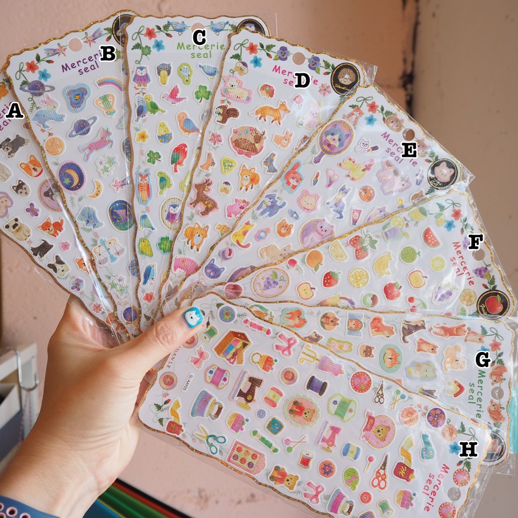 สติกเกอร์ imported sticker set สัตว์ขอบทอง - nukoyshop.shop - ThaiPick