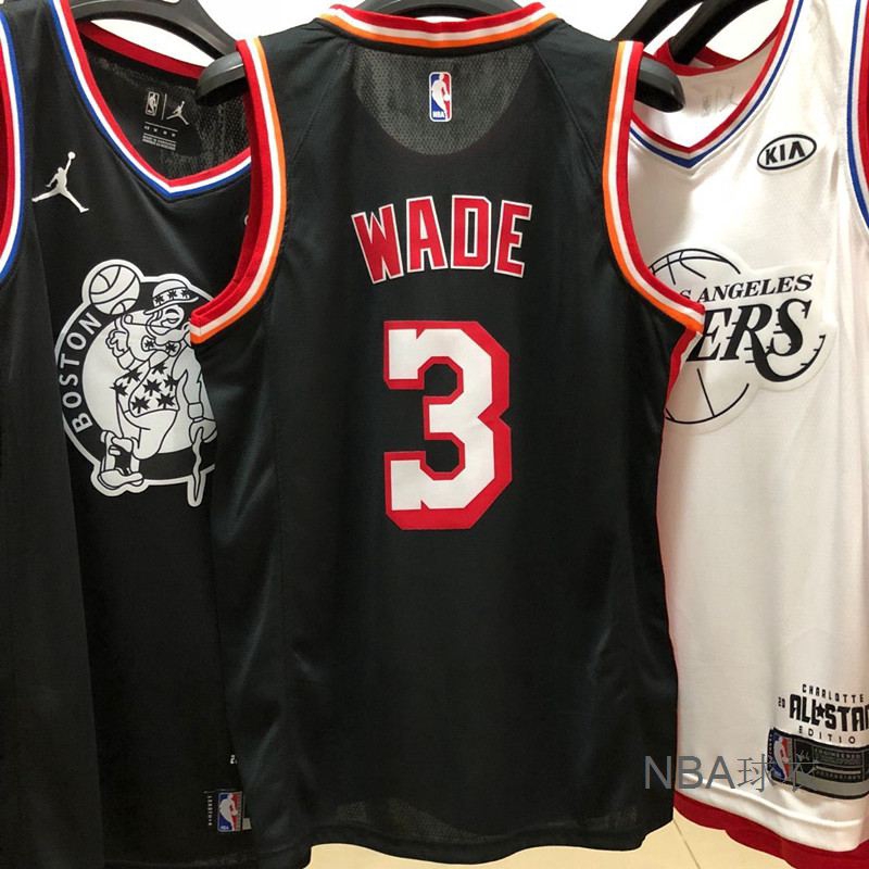 เสื้อกีฬาบาสเก็ตบอลสไตล์วินเทจ NBA Jerseys สีดํา Miami Heat Fire Team 3 ...