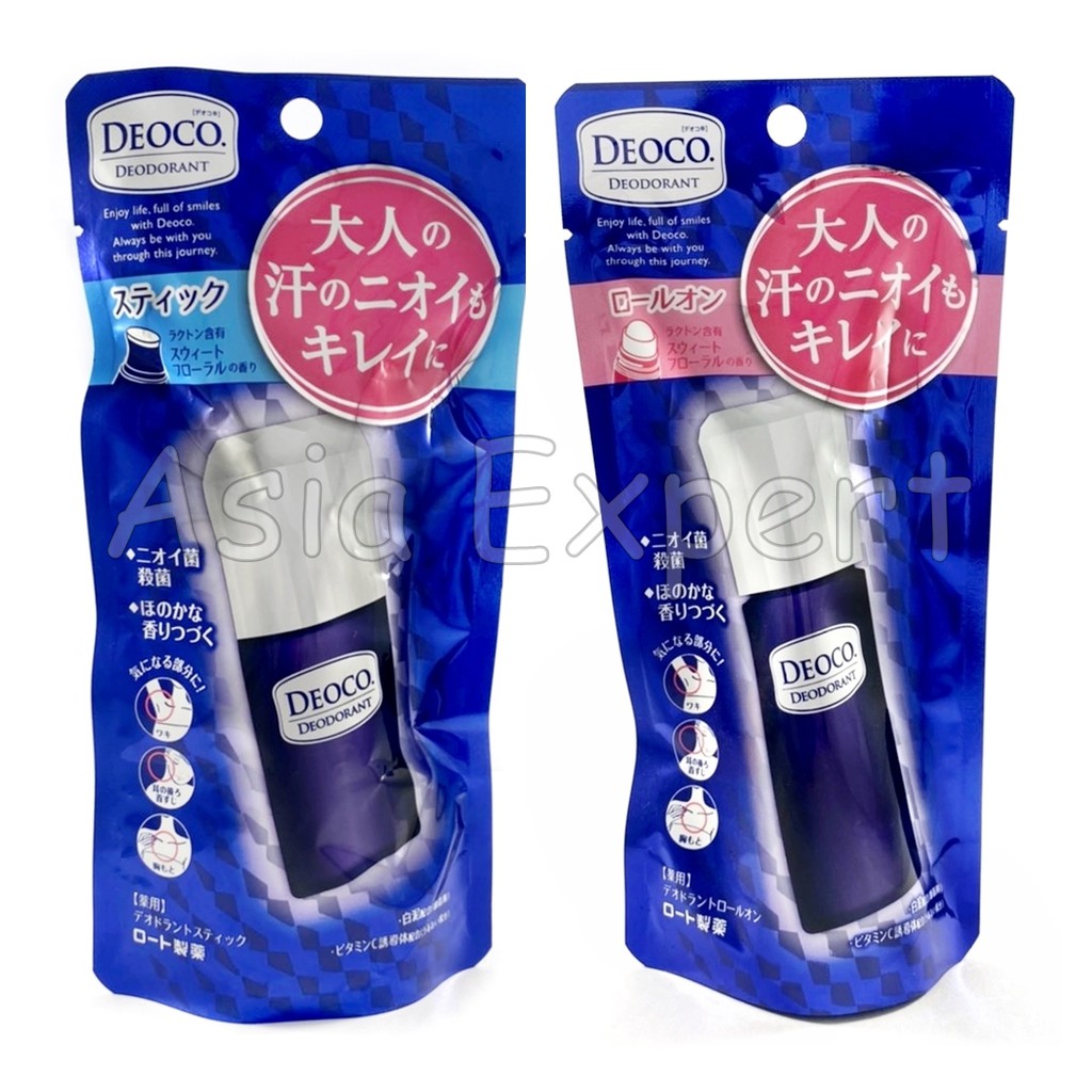 Rohto DEOCO Medicated Deodorant Stick Roll-on มี 2ชนิด โรออนระงับกลิ่น ...