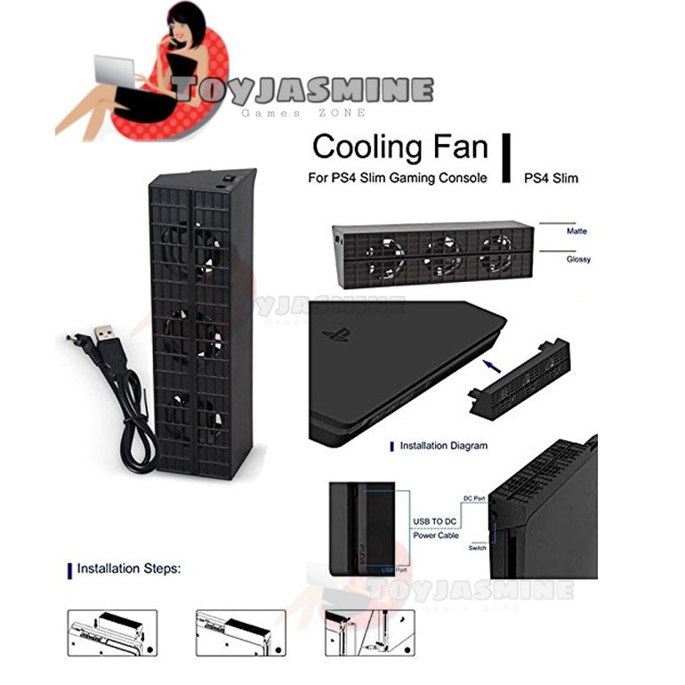 PS4 Slim External Super Cooling Fan Turbo Cooler - พัดลมระบายความร้อน ...