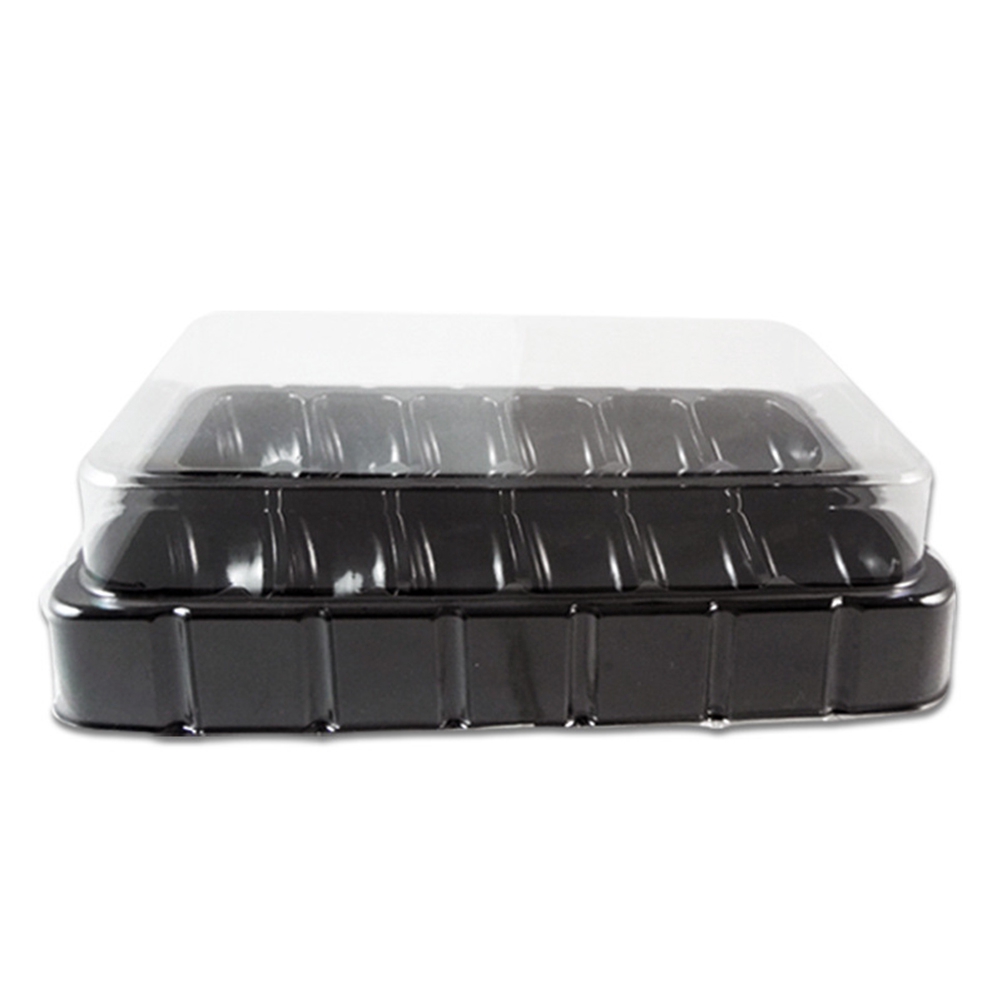 12pcs 12-grid Pressure-proof Rectangular Macaron Containers Plastic ...