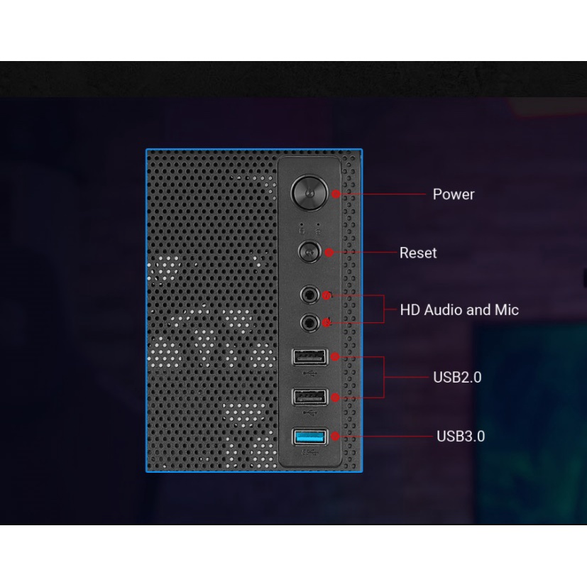 Aerocool CS-109 MINI TOWER CASEประกัน 1ปี (Motherboards Micro ATXmini ...