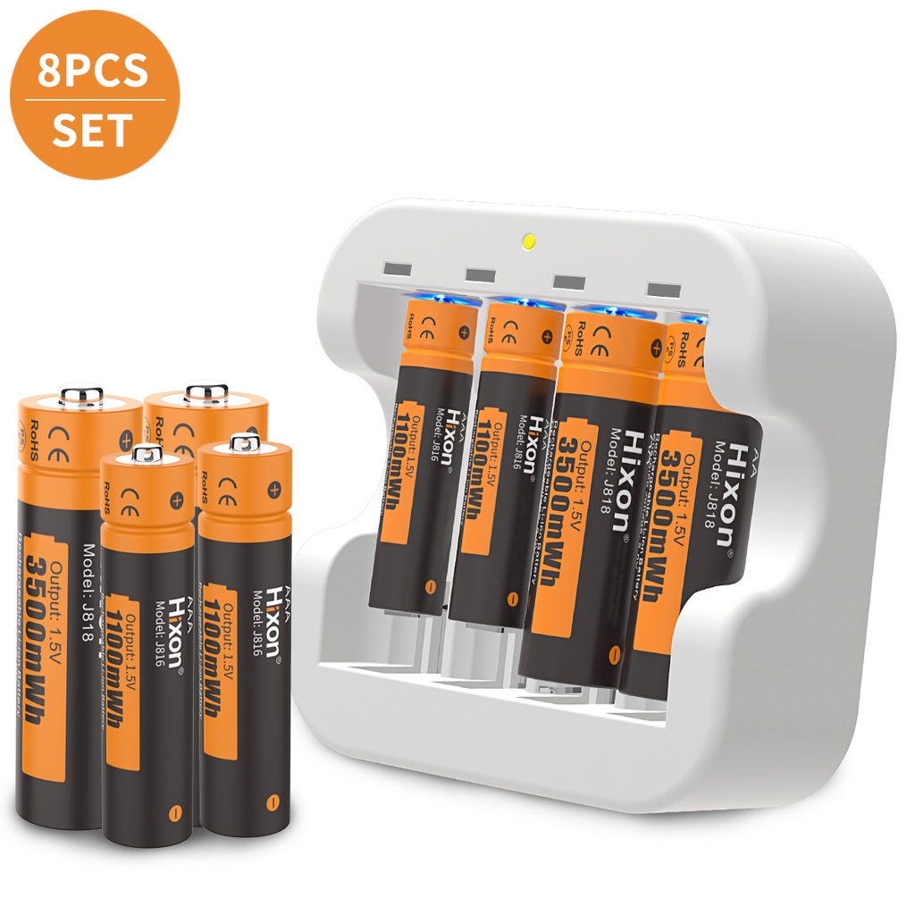 แบตเตอรี่ลิเธียม：3500mWh AA & 1100mWh AAA Lithium Rechargeable Battery ...