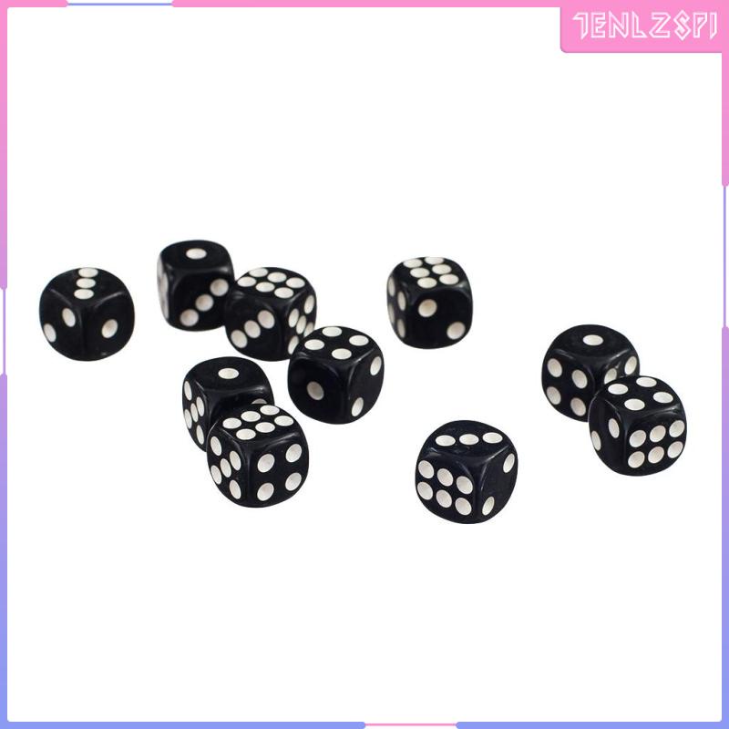 ขายดี ลูกเต๋าหกด้าน D6 12 มม อุปกรณ์เสริม สําหรับ Dd Rpg Mtg สีดํา และ