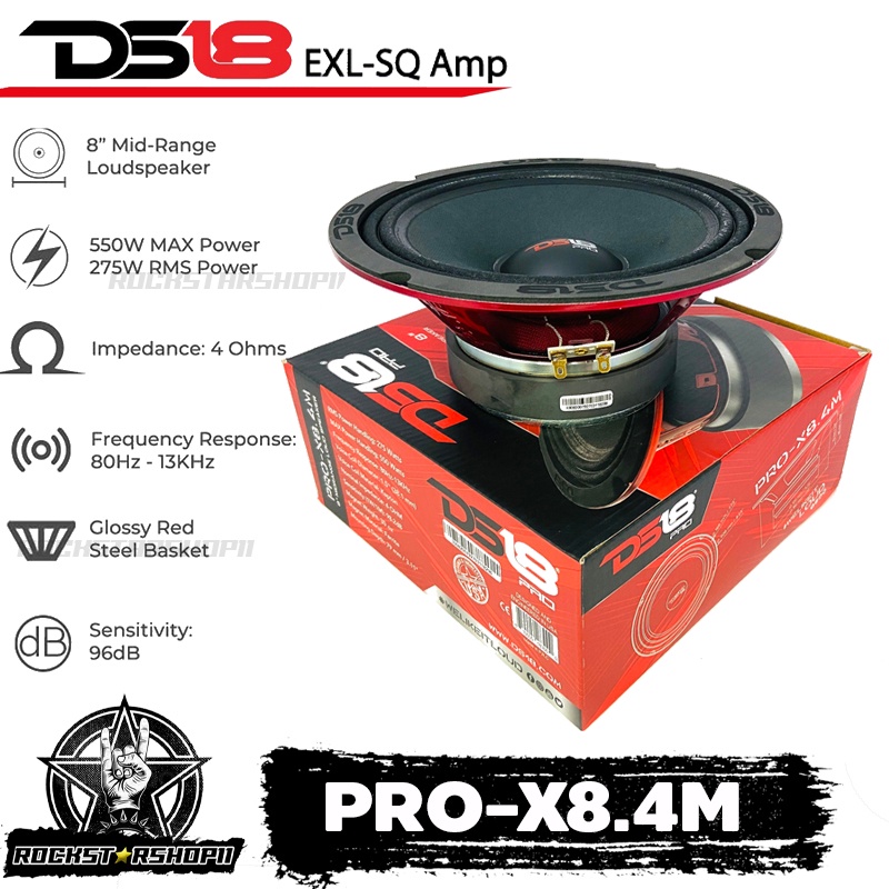DS18 รุ่น PRO-X8.4M ลำโพงรถยนต์ ลำโพงเสียงกลาง เครื่องเสียงรถยนต์ ดอกลำโพง ลูกโดด ลำโพง 8 นิ้ว ...
