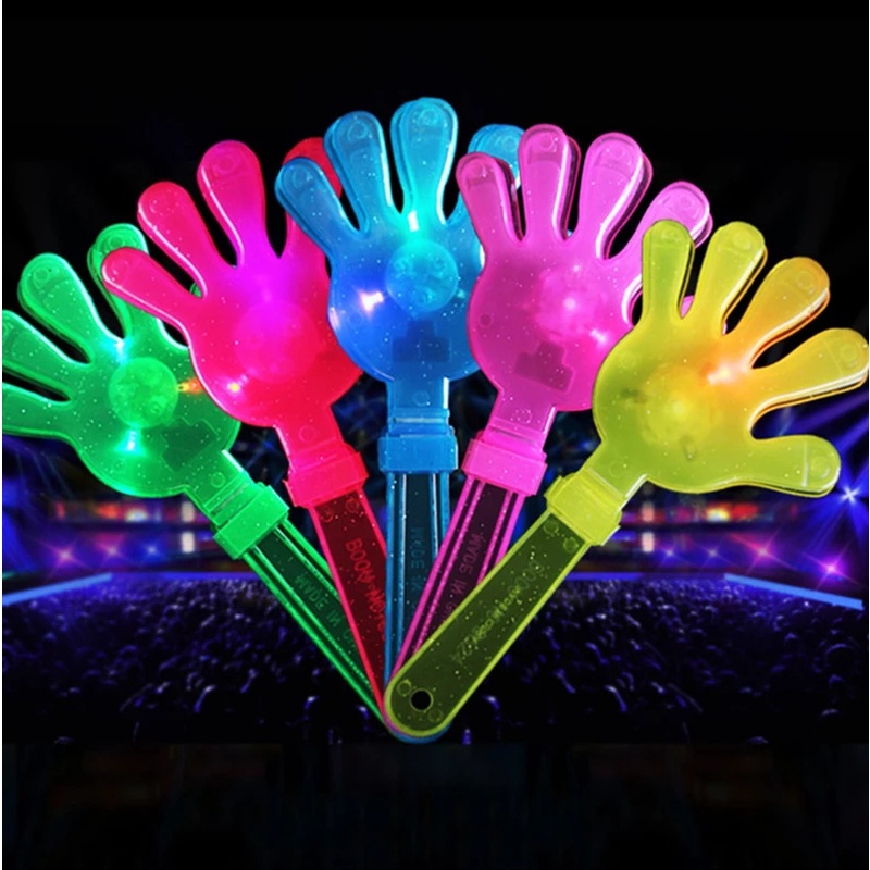 12pcslot Light up Toys Applause Props LED Light Clap Hands Palms Shoot ...