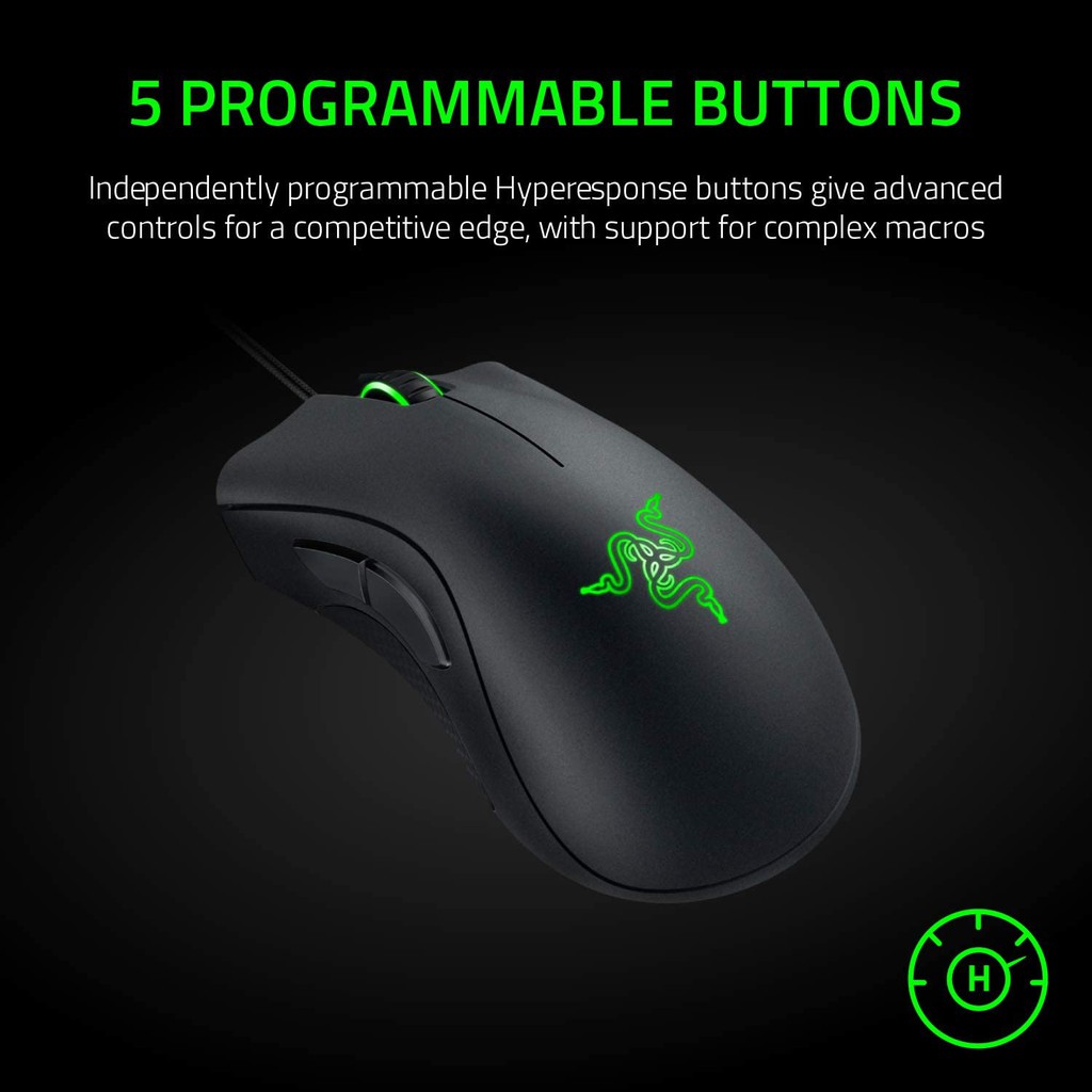 Razer DeathAdder Essential Wired Gaming Mouse 6,400DPI Optical Sensor ...