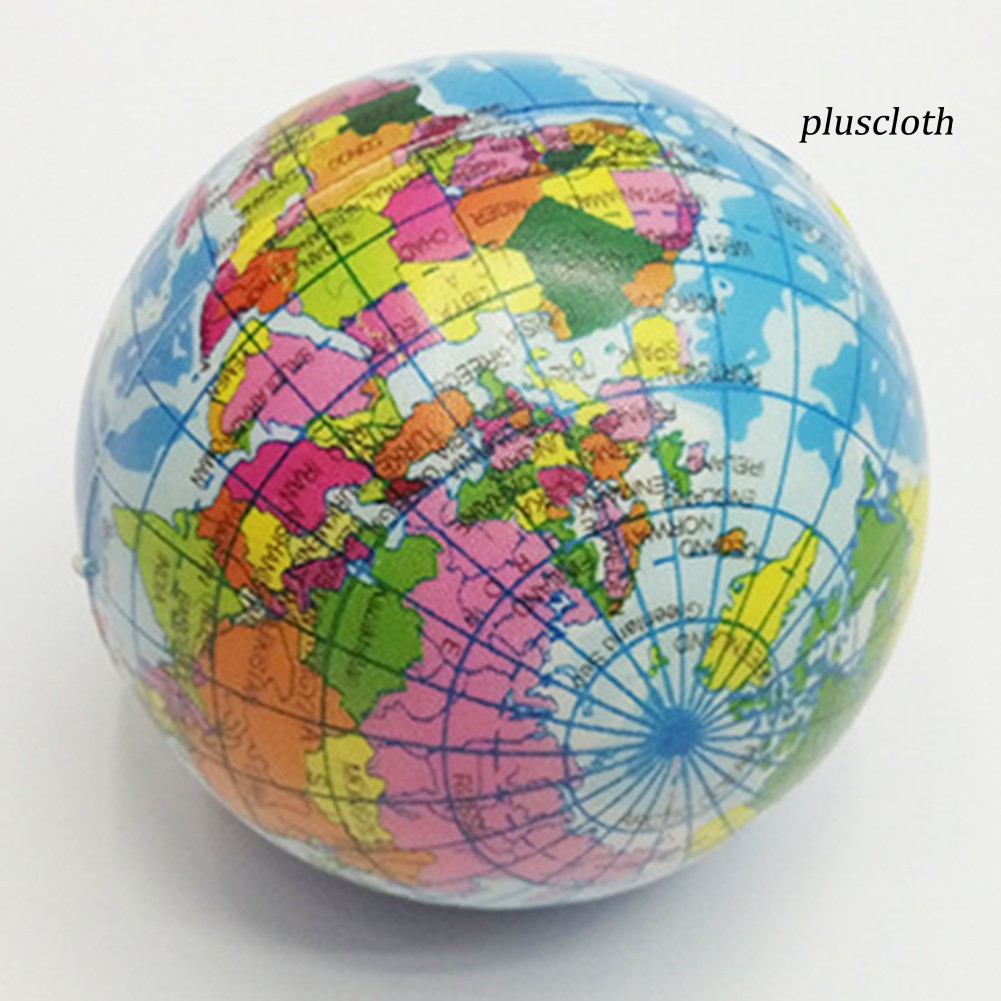 Plu_Funny Earth World Map Globe Stress Relief Squeeze Hand Therapy ...
