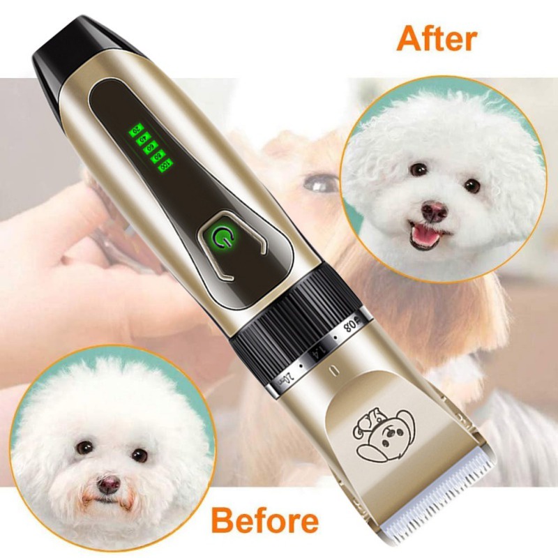 Professional Pet Dog Hair Trimmer Rechargeable Animal Grooming Clippers ...