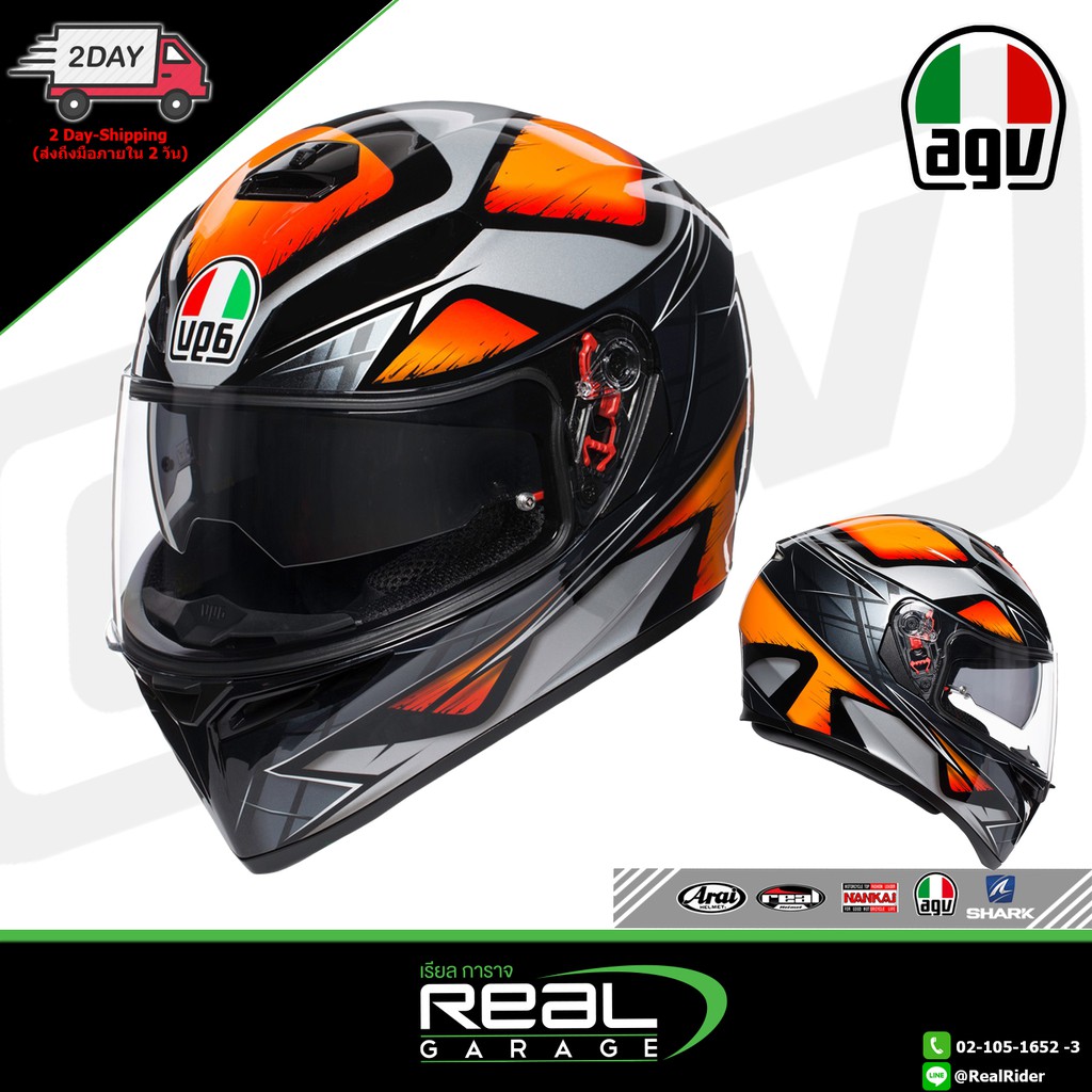 AGV Helmet K3SV LIQUEFY ORANGE | Shopee Thailand