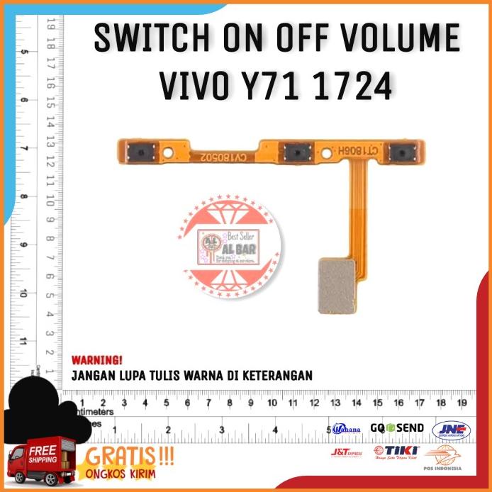 ปุ่มเปิดปิดเสียง และระดับเสียง แบบยืดหยุ่น สําหรับ Vivo Y71 1724 1801 ...