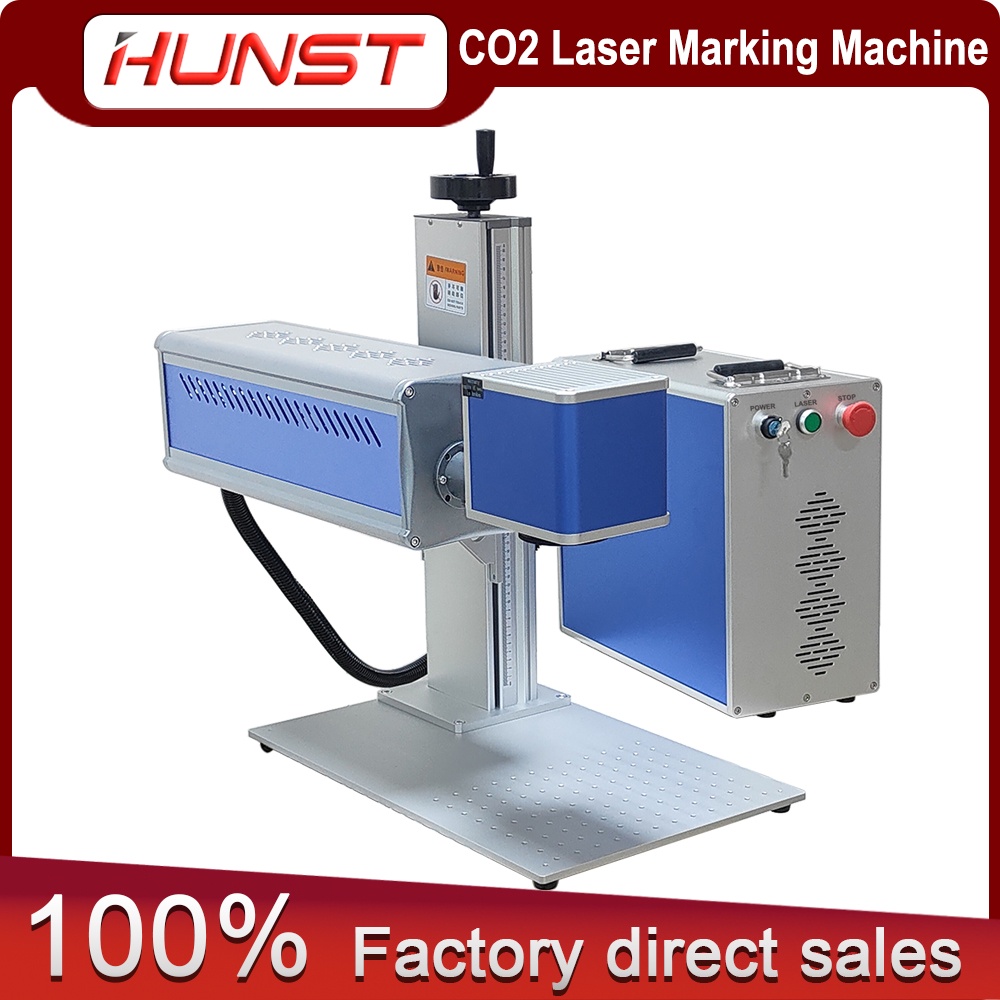 ขอแนะนำHUNST 40W 60W CO2 Metal Pipe Laser Marking Machine with rotary ...