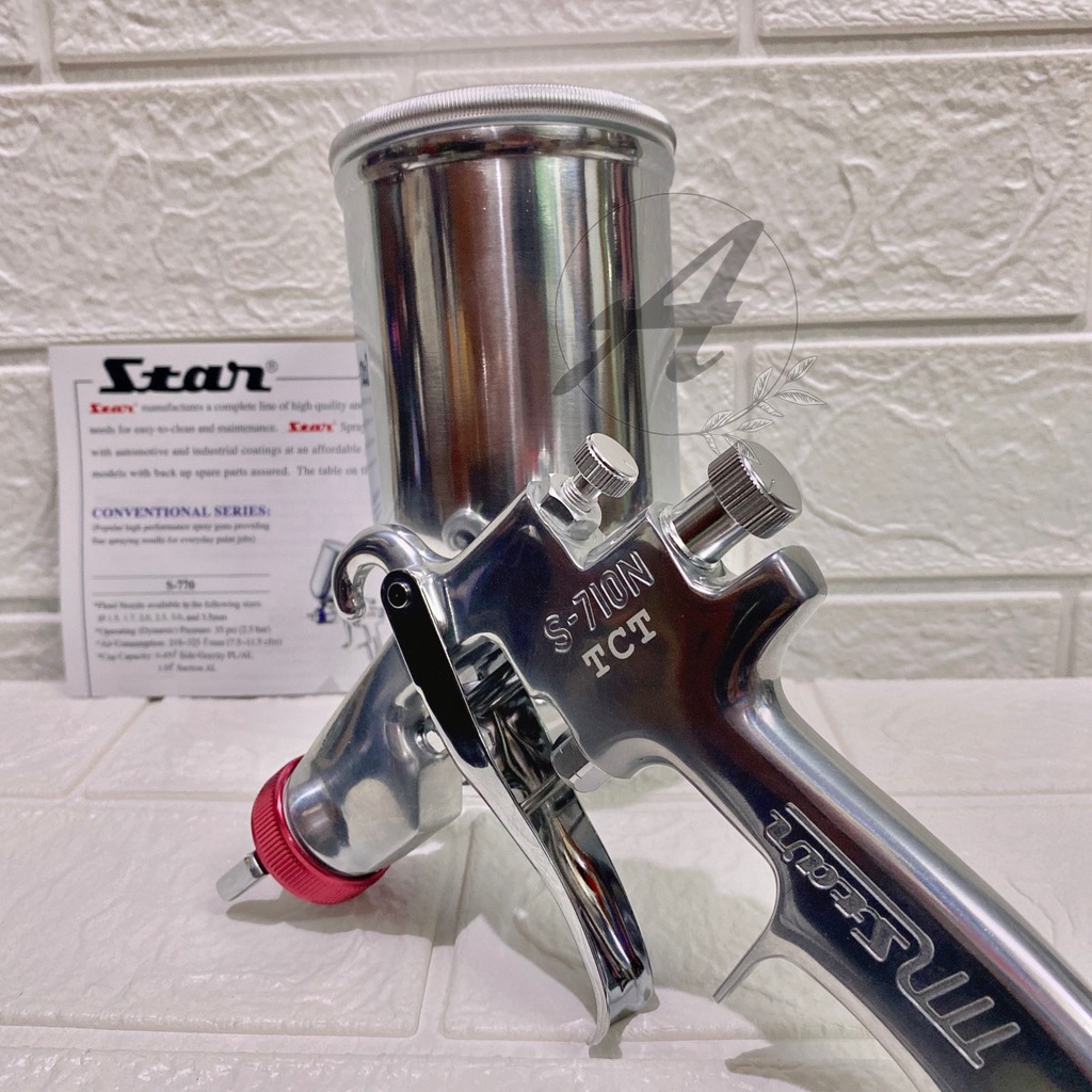 กาพ่นสี STAR S-710N 212G 1.3mm หัวแดง ถ้วยอลูมิเนียม กาพ่นสี กาพ่นสีรถยนต์ การพ้นสีถ้วยข้าง ...