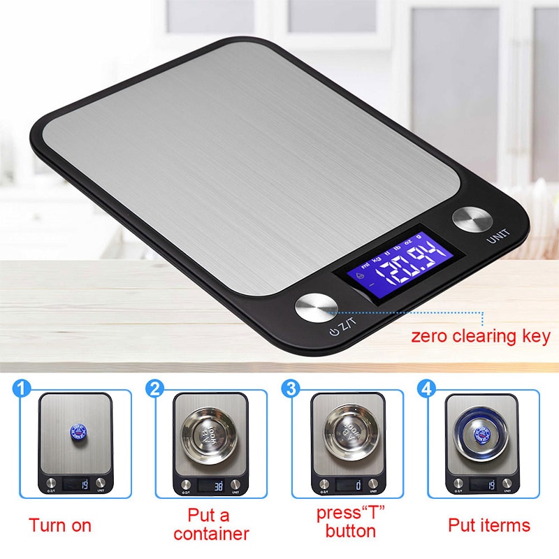 10kg/1g Kitchen Scale Tool Baking Scale Multifunctional Kitchen Scale ...