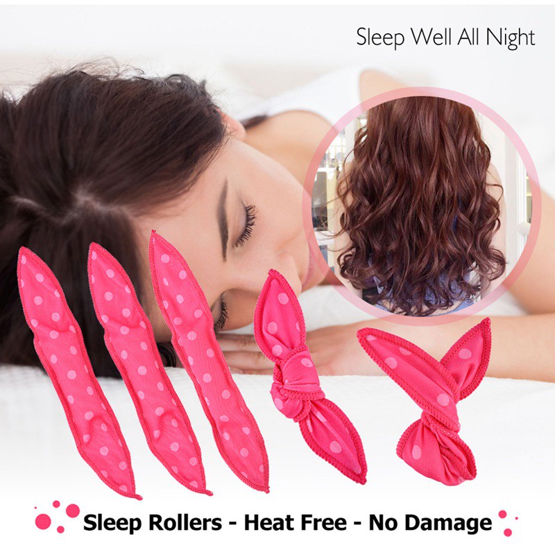 10PCS Magic Curler Hair Rollers Night Sleep wave point Foam Hair Curler ...