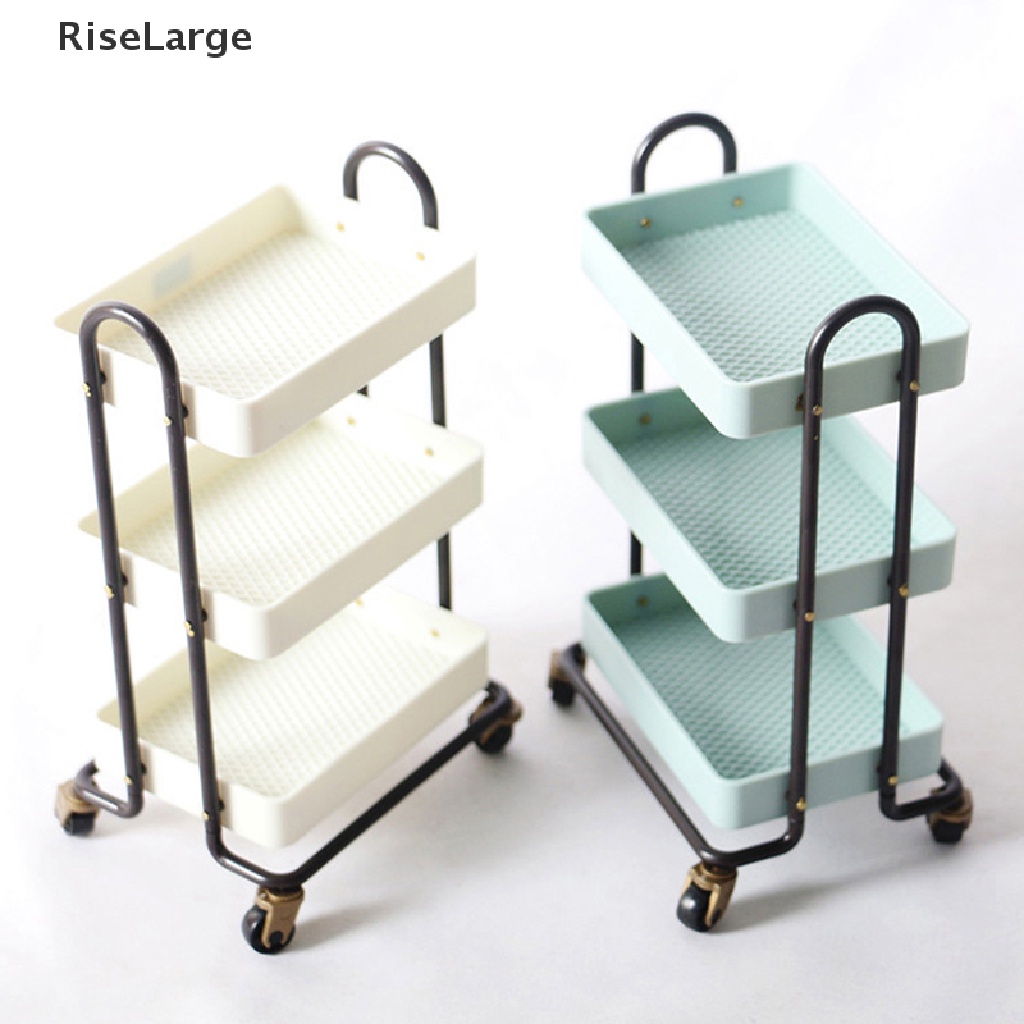 RiseLarge Dollhouse Mini Trolley Dining Cart Rack Bookshelf Furniture ...